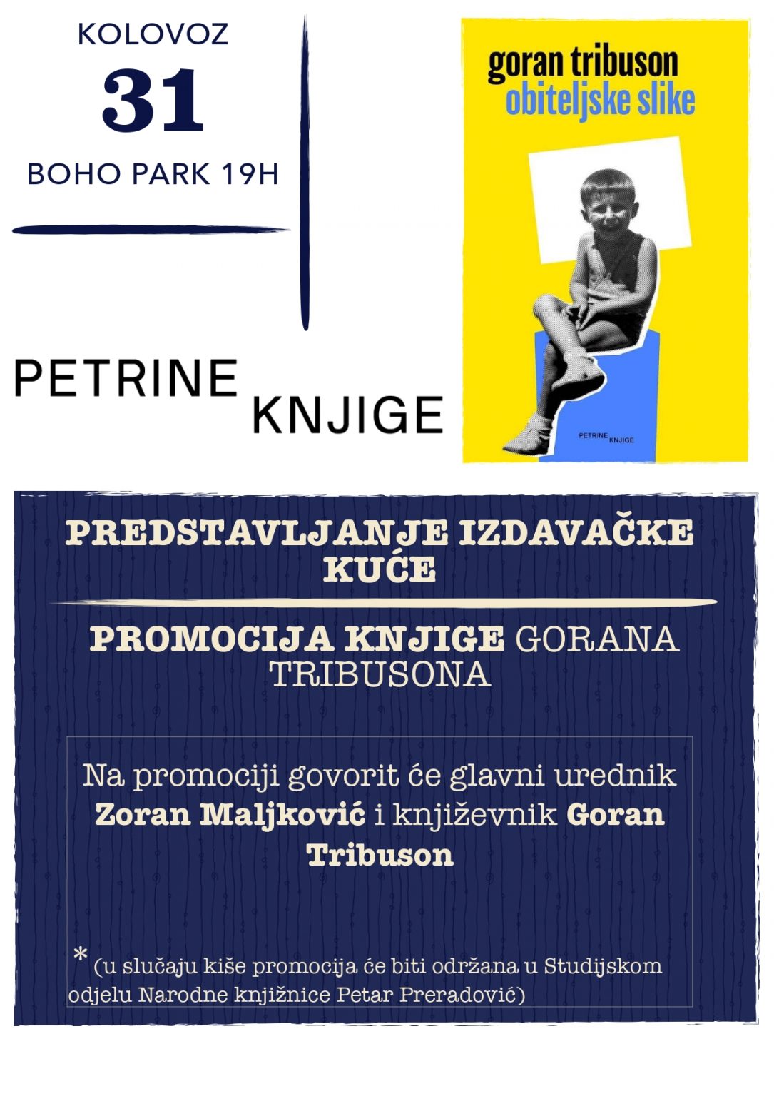 Promocija knjige Gorana Tribusona "Obiteljske slike", 31.8.2022 ...